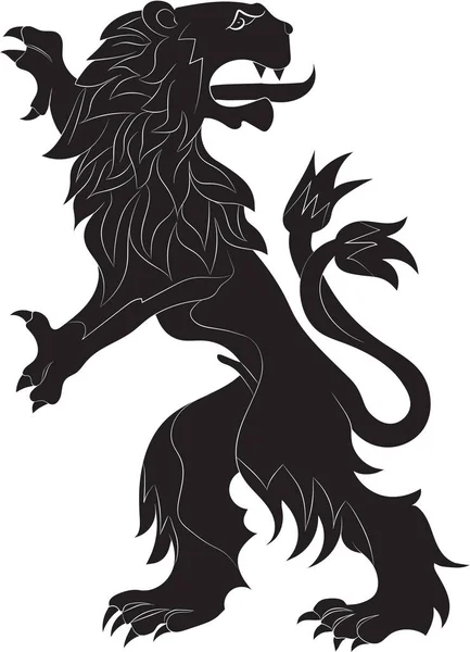 Standing Heraldic Lion Stock Vector Image by ©Genestro #10344066