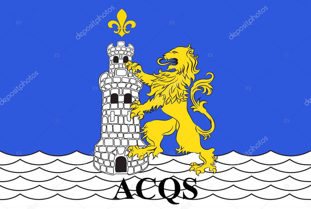 Bandera de Dax en las Landas de Nouvelle-Aquitania es el administrador ...