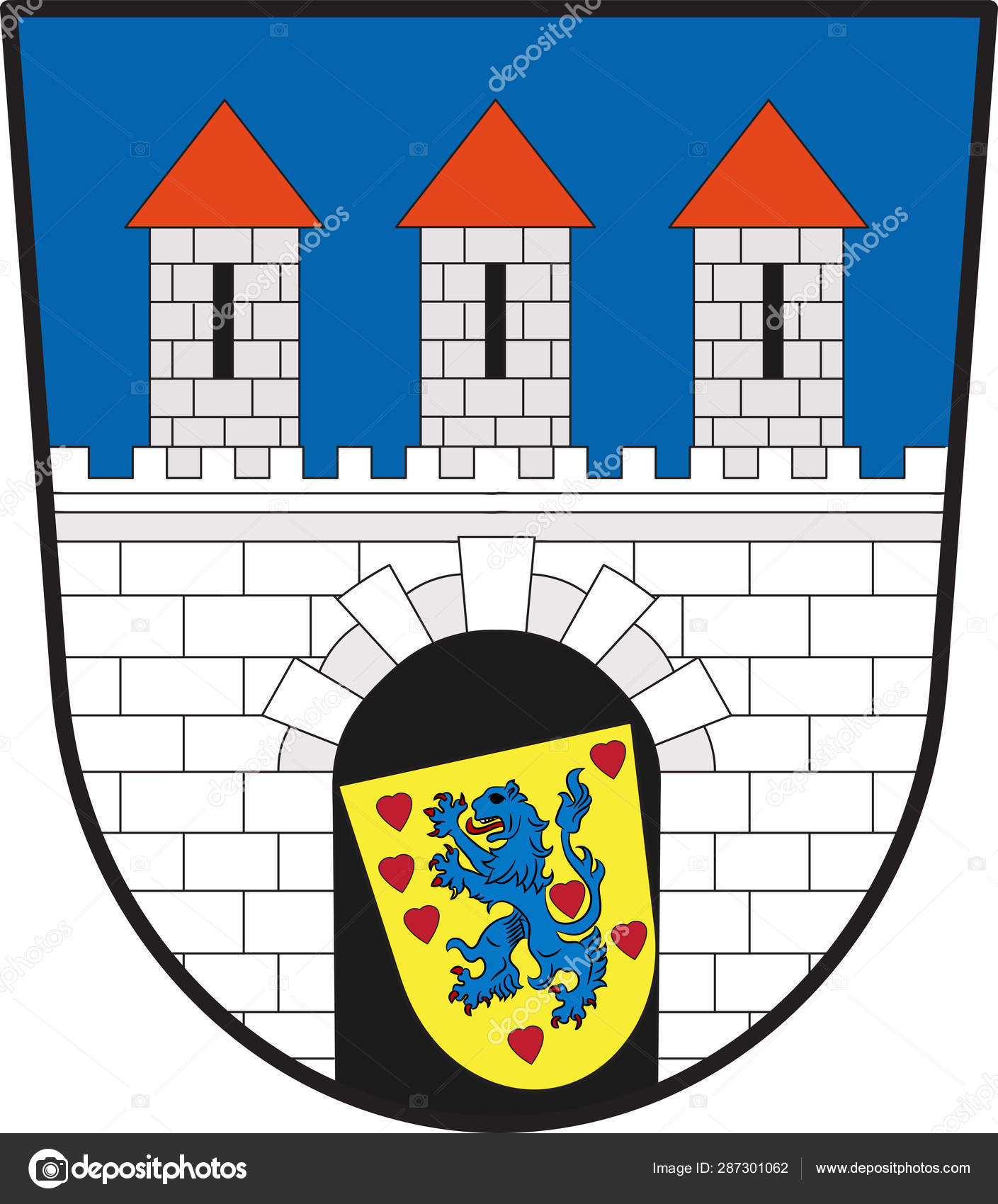 Wappen von Celle in Niedersachsen, Deutschland Stock-Vektorbild von ...