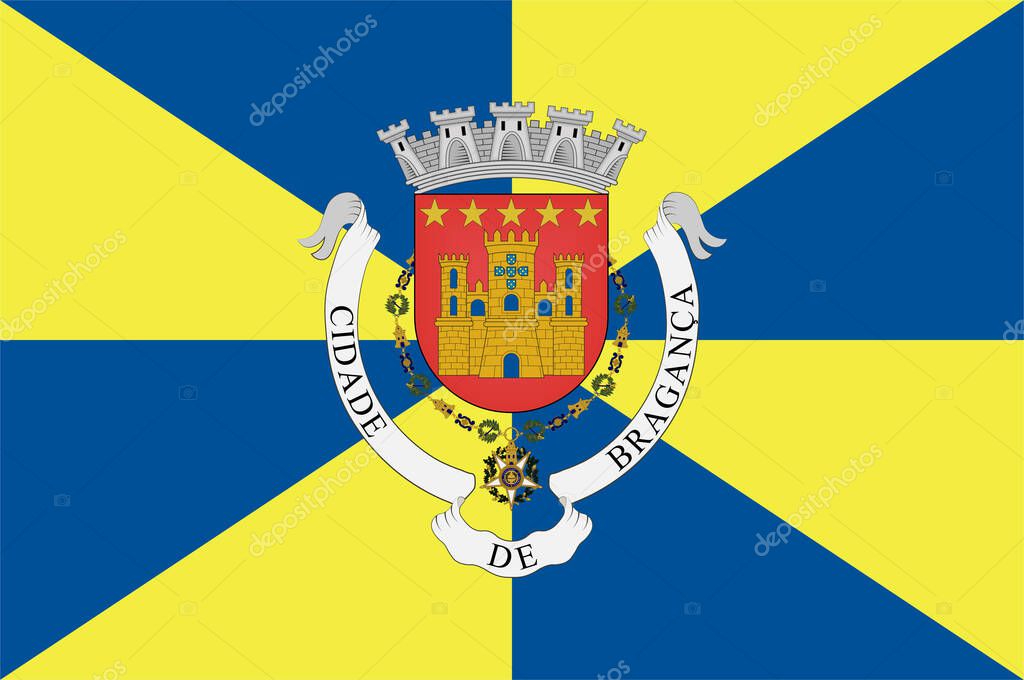 Flag of Braganca es una ciudad y municipio del noreste de Portugal ...