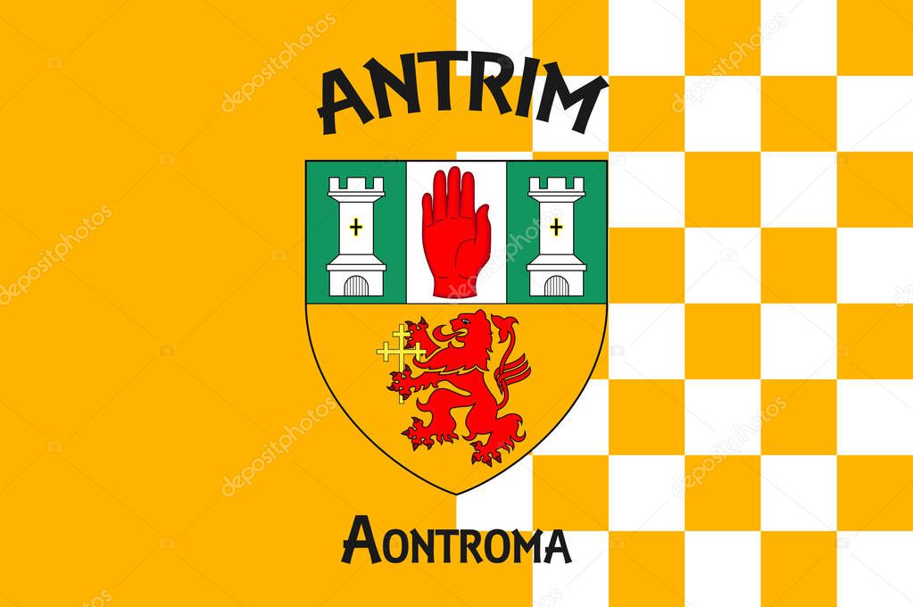 Flag of County Antrim es uno de los seis condados que forman Irlanda ...