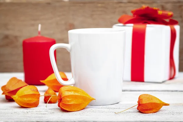 Mug mocap - a template for design for Christmas or New Year, a white ...