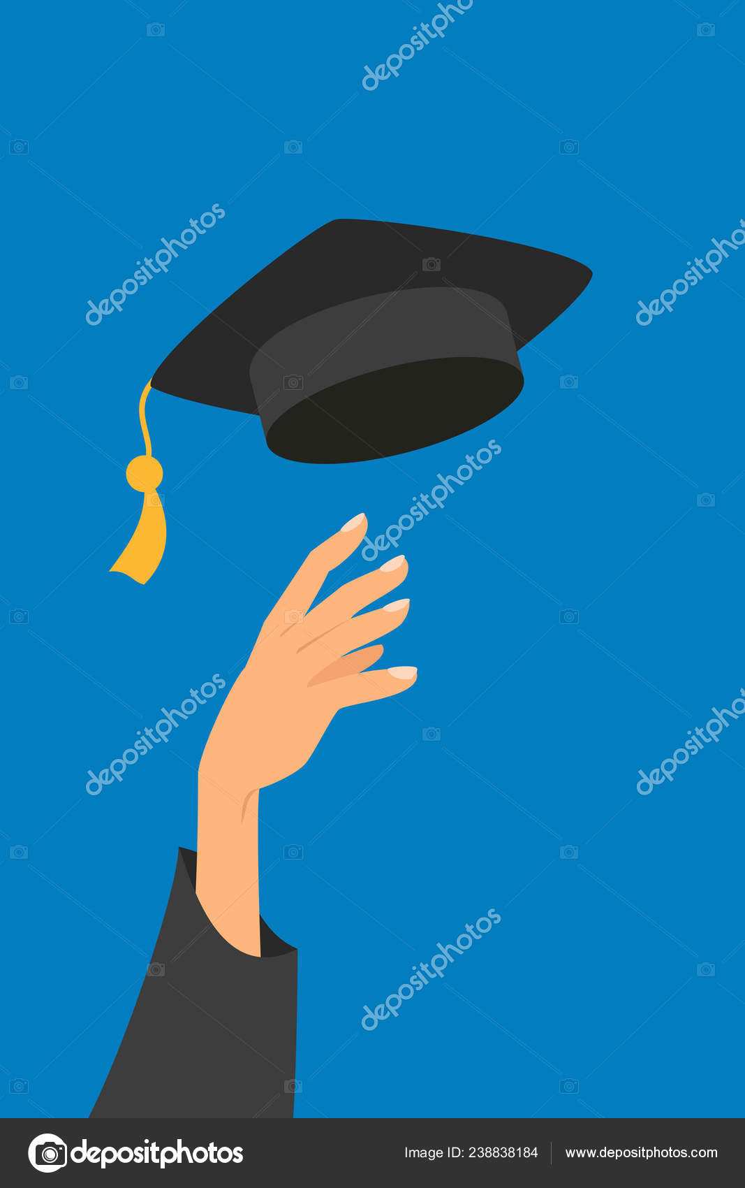 Hand Throwing Graduation Cap