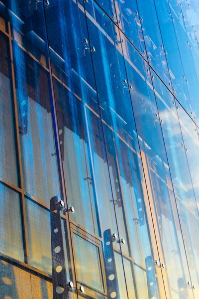 Glass Curtain Facade Wall. Fasteners Elements of Spider Glass System ...