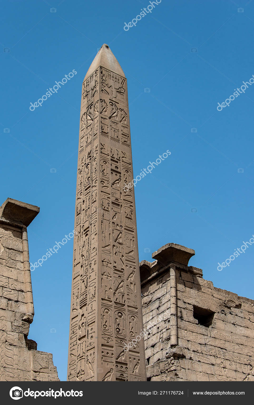 Remining Obelisk of Ramses At The Temple Of Luxor Egypt – Stock ...