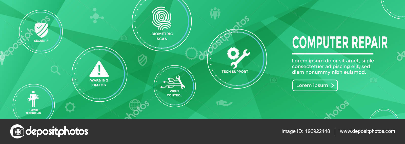 Big Data Security Maintenance Icon Wrench Gear Tools Technician Use ...