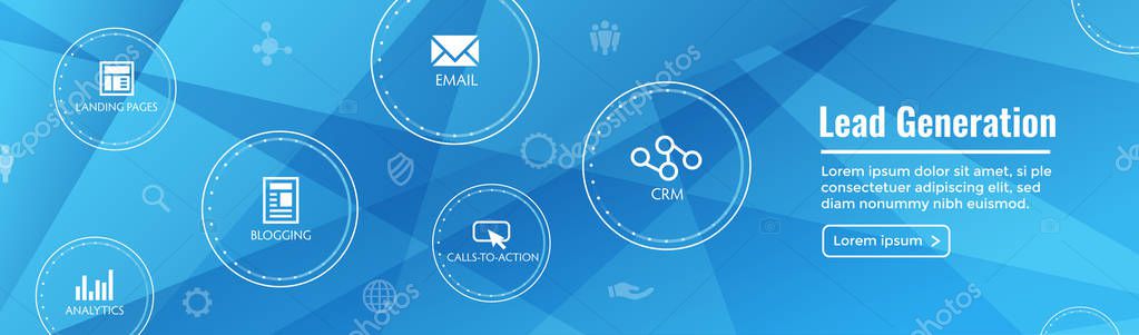 Banner de encabezado web de generación de leads: atraiga leads para que ... Banner de encabezado web de generación de leads: atraiga leads para que ...