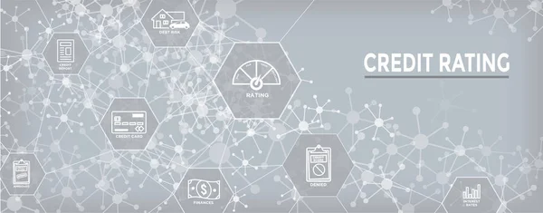 Credit Rating Header Web Banner Debt Credit Card Credit Score Stock ...