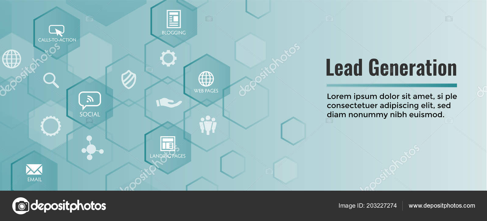 Lead Generation Web Header Banner Attract Leads Target Audience ...