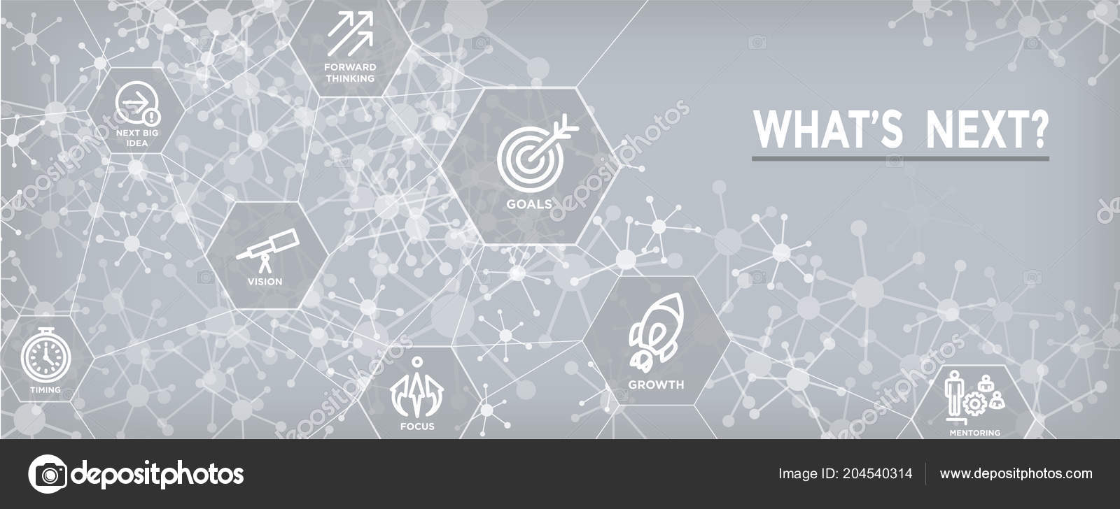 What's Next Header Web Banner Showing Next Big Idea Stock Vector Image ...