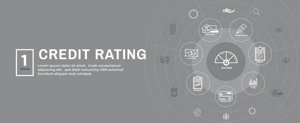 Credit Rating Header Web Banner Debt Credit Card Credit Score Stock ...