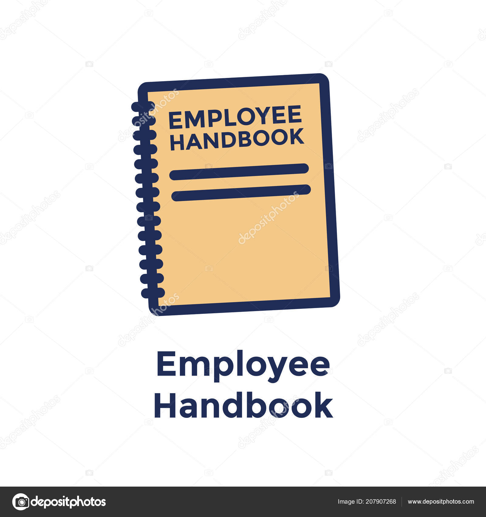 New Employee Hiring Process Icon Employee Handbook Stock Vector Image ...