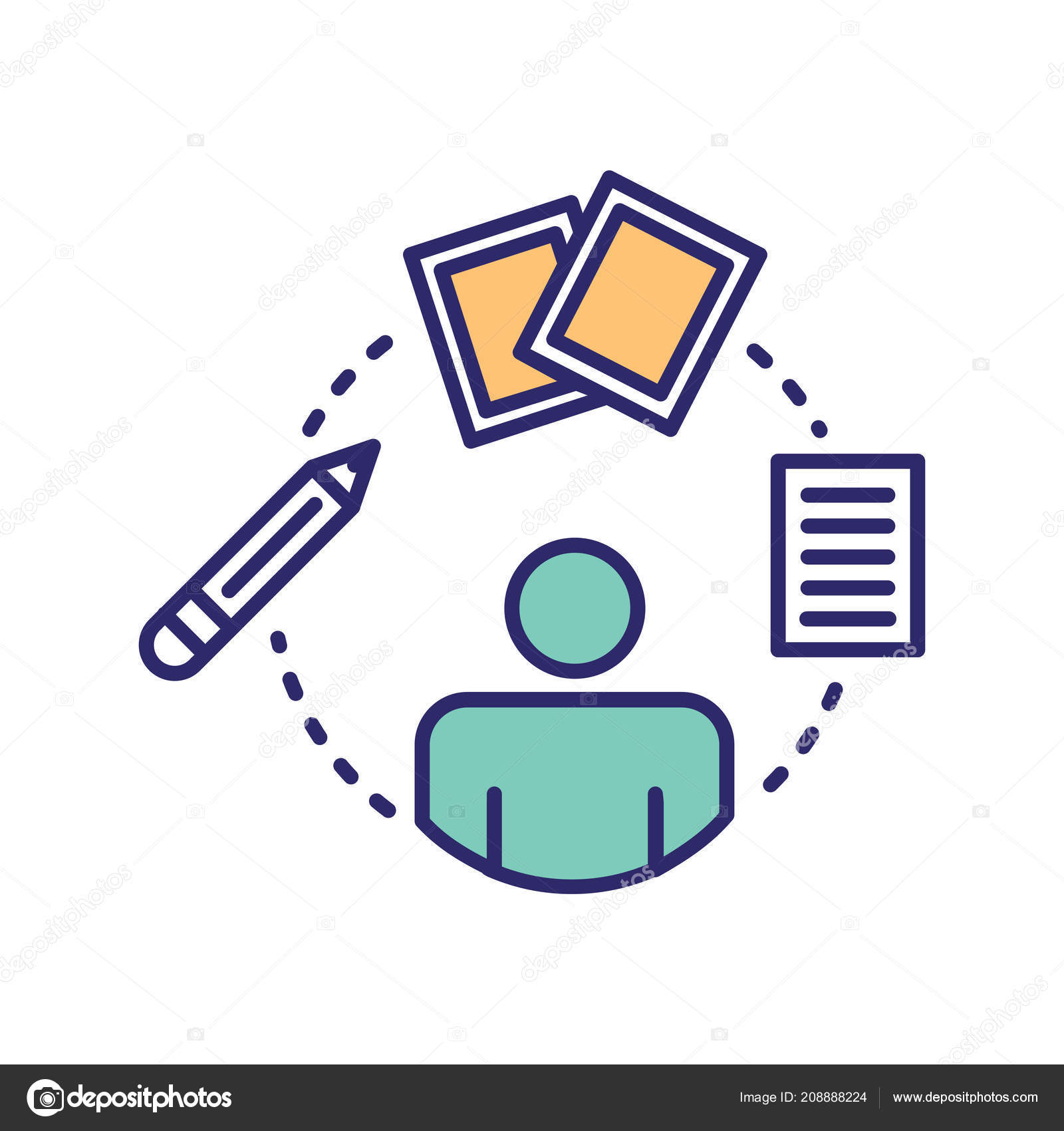 Icono Narración Con Foto Burbujas Del Habla Persona Que Cuenta Vector ...