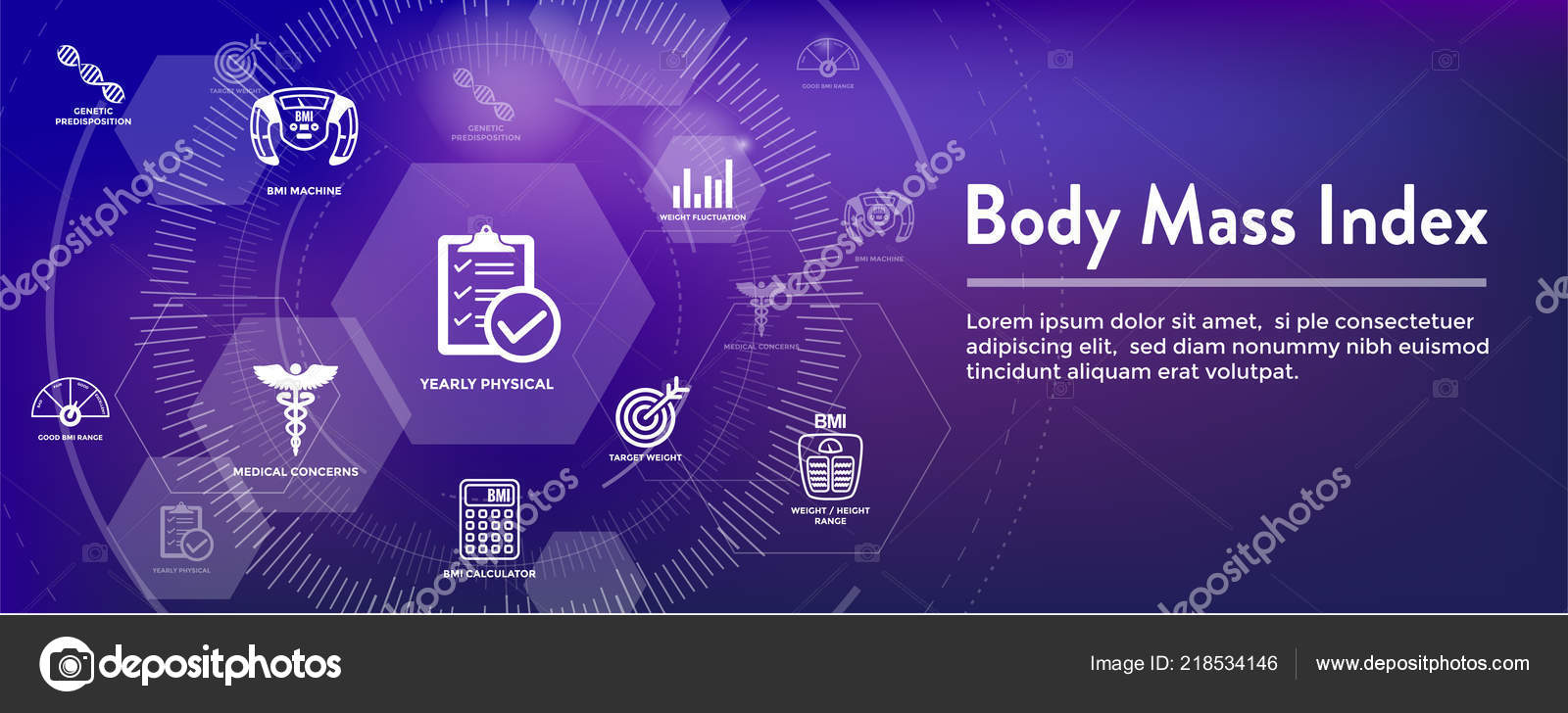 Índice Masa Corporal Imc Iconos Escala Indicador Calculadora Vector de ...