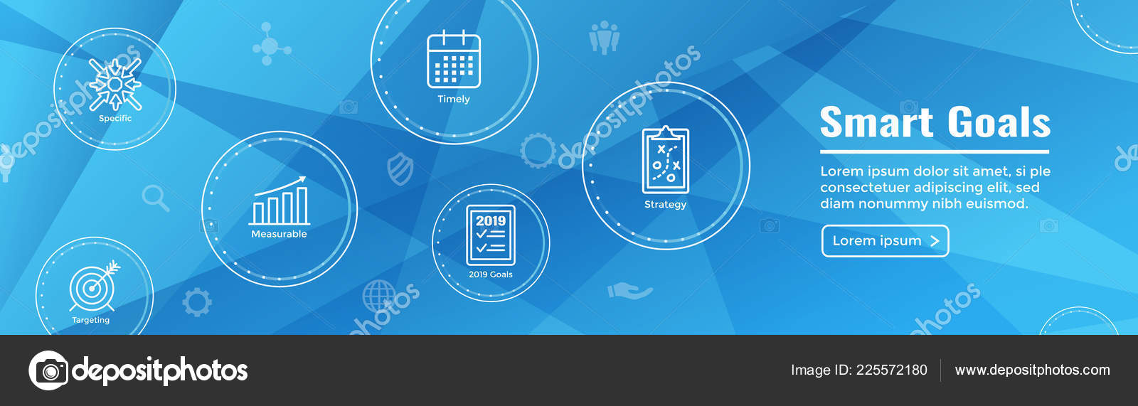 2019 Smart Goals Vector Graphic Various Smart Goal Keywords Stock ...