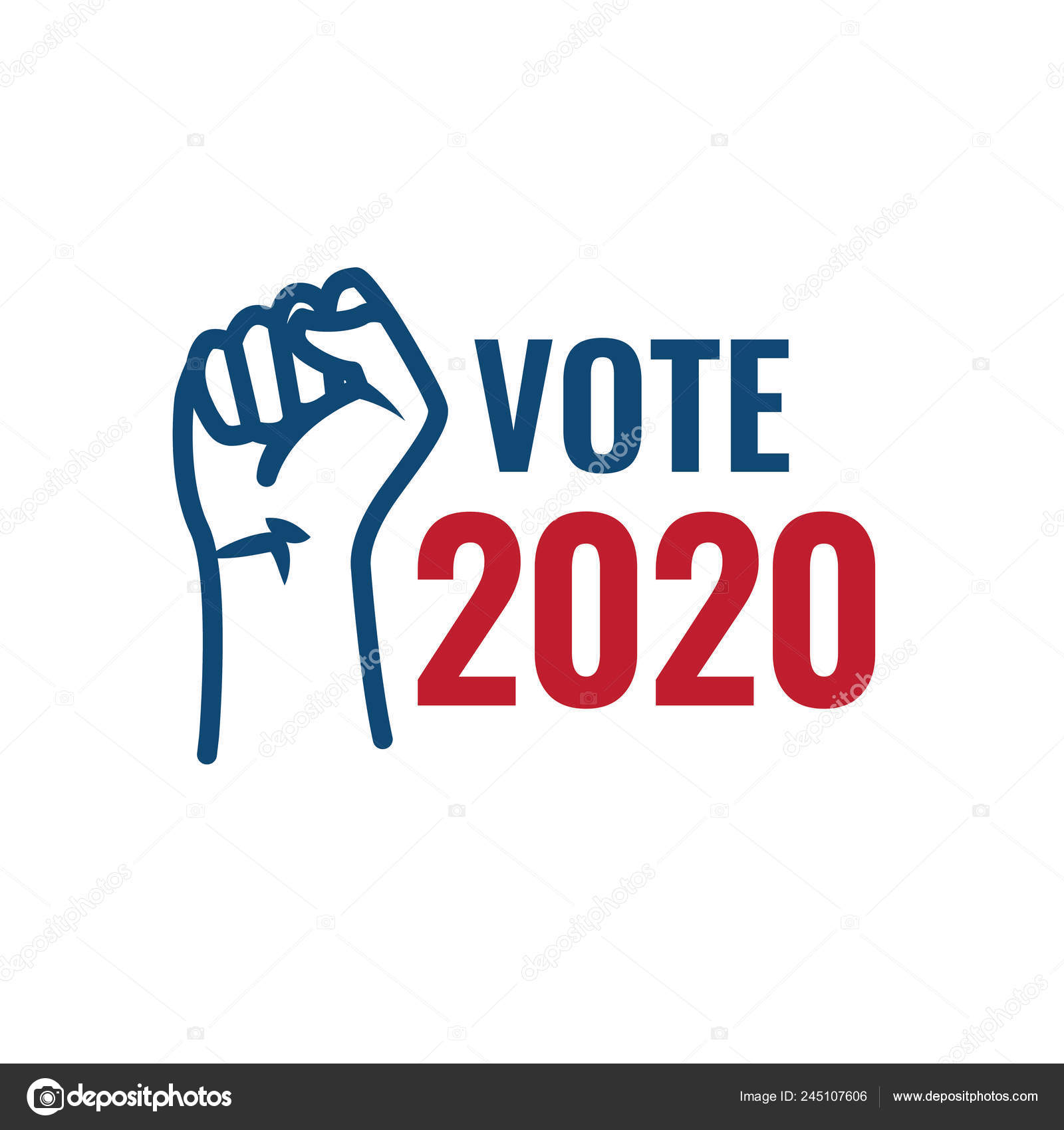 Voting 2020 Icon Vote Government Patriotic Symbolism Colors Stock ...