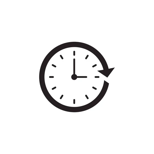 Real time icon in flat style. Clock vector illustration on white Stock ...