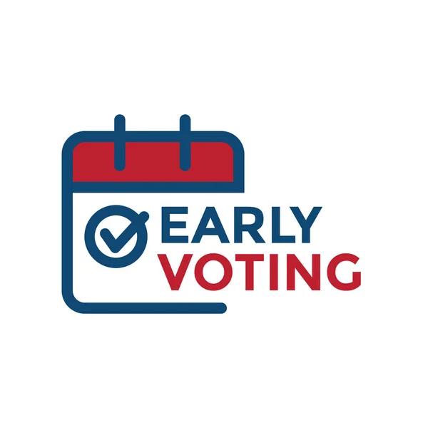 Early Voting Icon with Vote, Icon, and Patriotic Symbolism and C ...