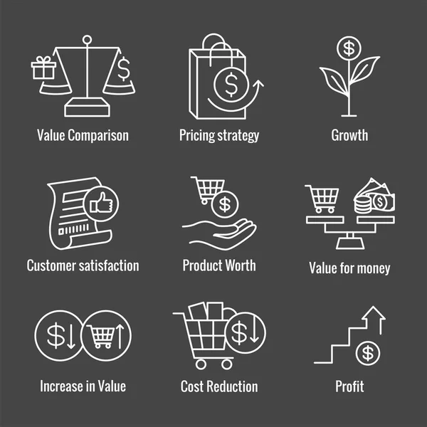 Competitive Pricing Icon Showing an aspect of Pricing, Growth, Stock ...
