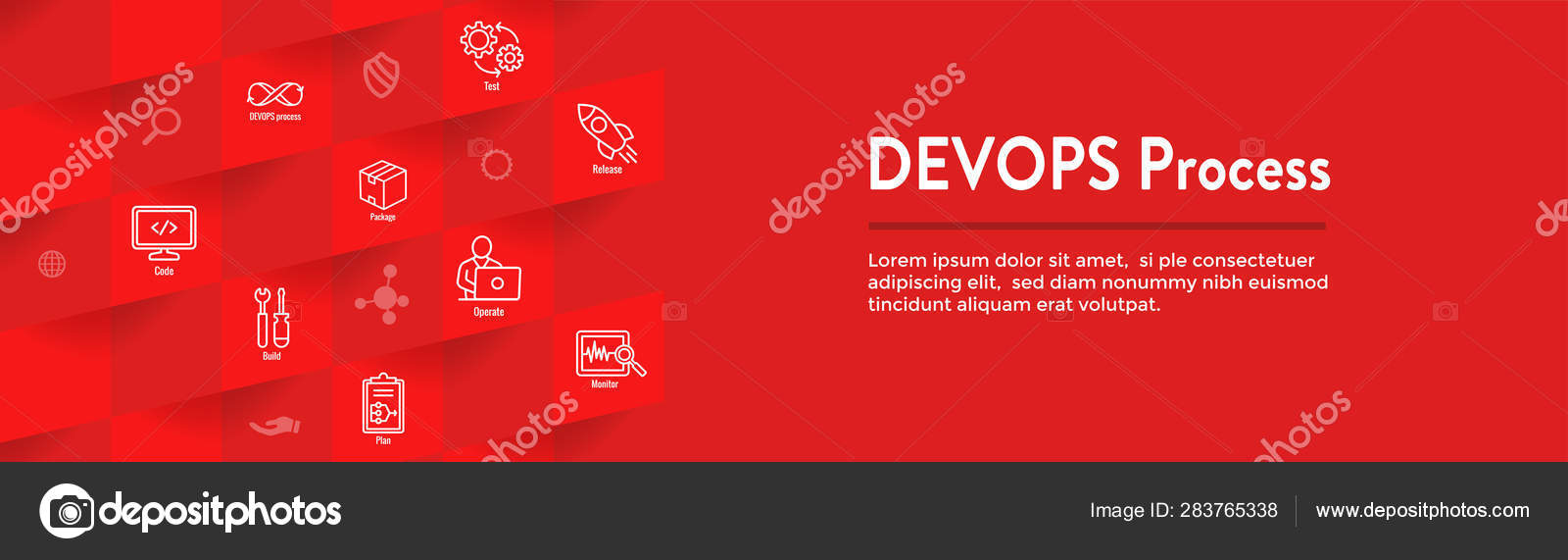 DevOps Icon Set - Dev Ops Web Header Banner Stock Vector Image by ...