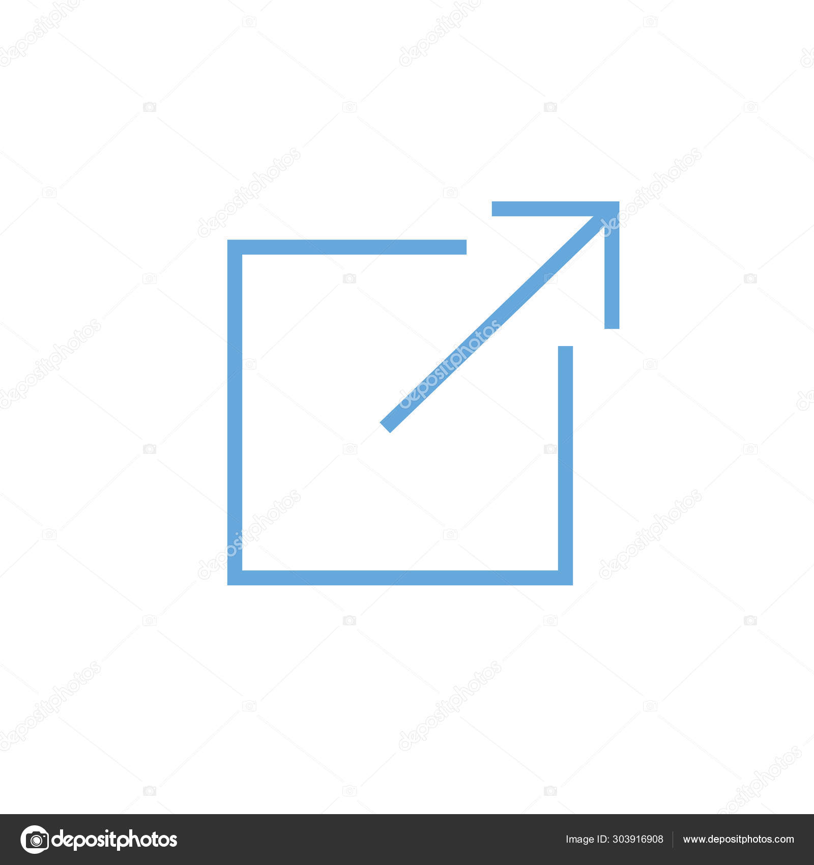 External link icon with square and arrow imagery Stock Vector Image by ...