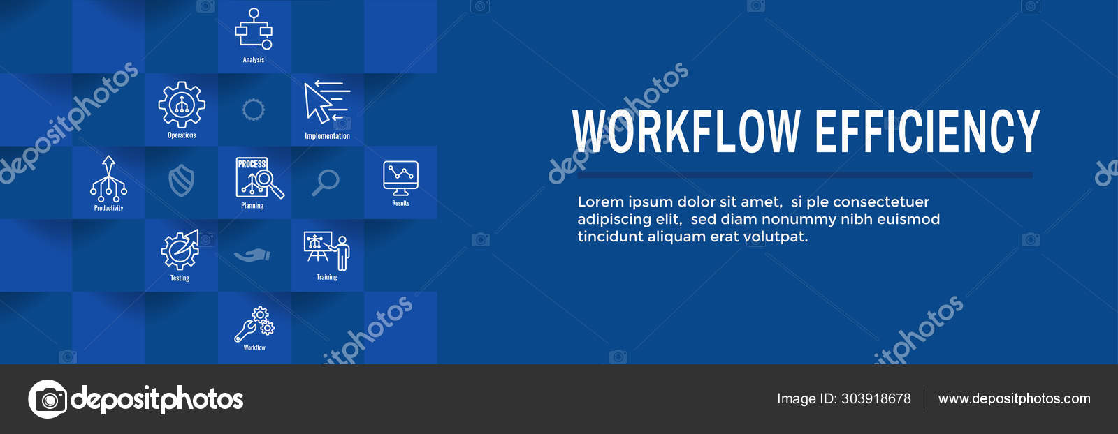 Workflow Efficiency Icon Set and Web Header Banner with Operatio Stock Vector Image by ...