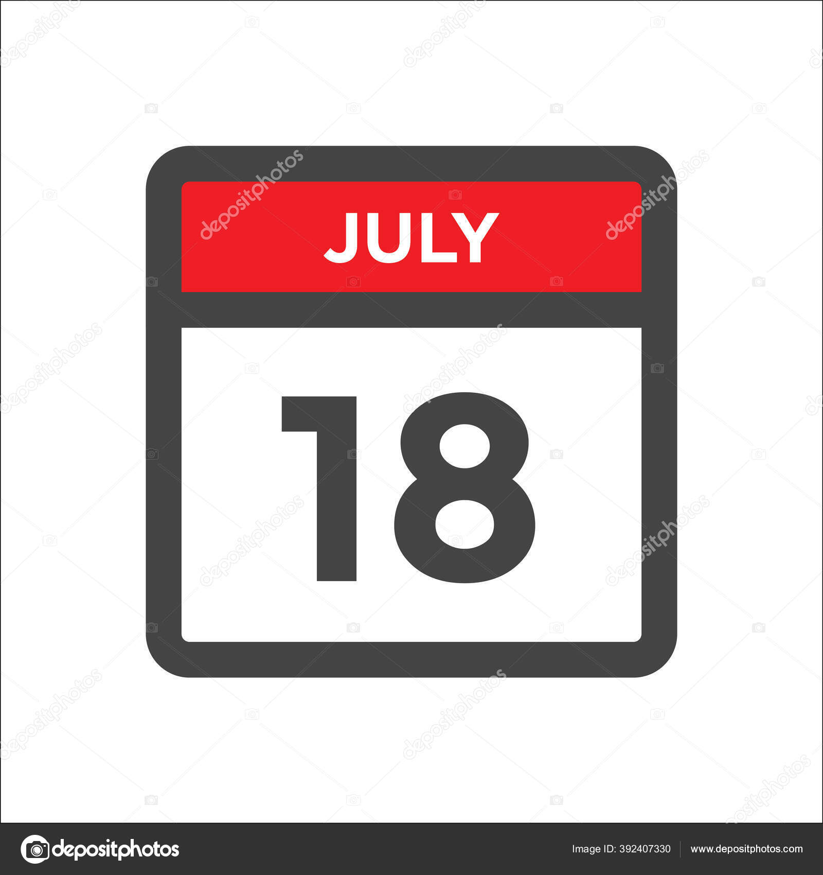 Julio Icono Del Calendario Con Día Del Mes Vector de stock #392407330 de ©bearsky23@yahoo.com