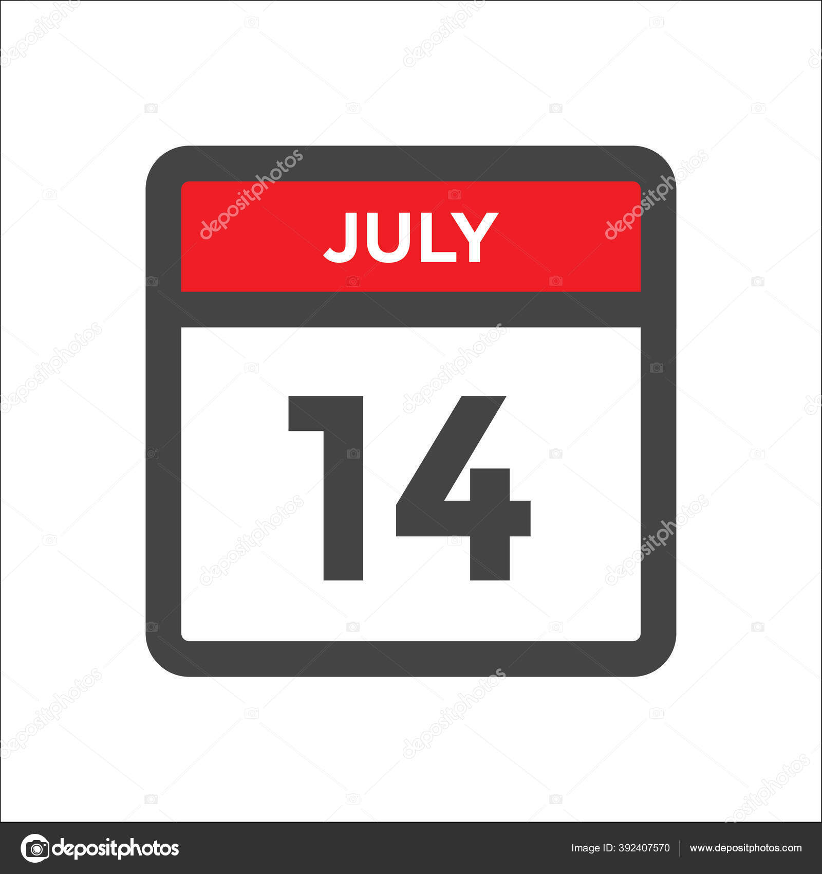 Julio Icono Del Calendario Con Día Del Mes Vector de stock #392407570 de ©bearsky23@yahoo.com