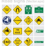 Set of 14 Highway Sign Vectors Stock Vector Image by ©fiftyfootelvis ...