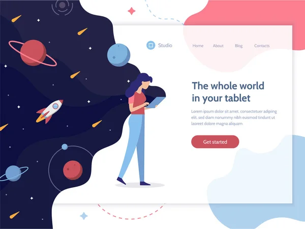 Space programming web banner — Stock Vector © KatyFlaty #230882306