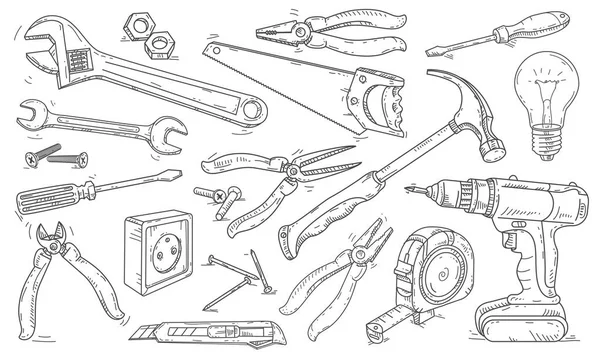 Tools line drawing Vector Art Stock Images | Depositphotos