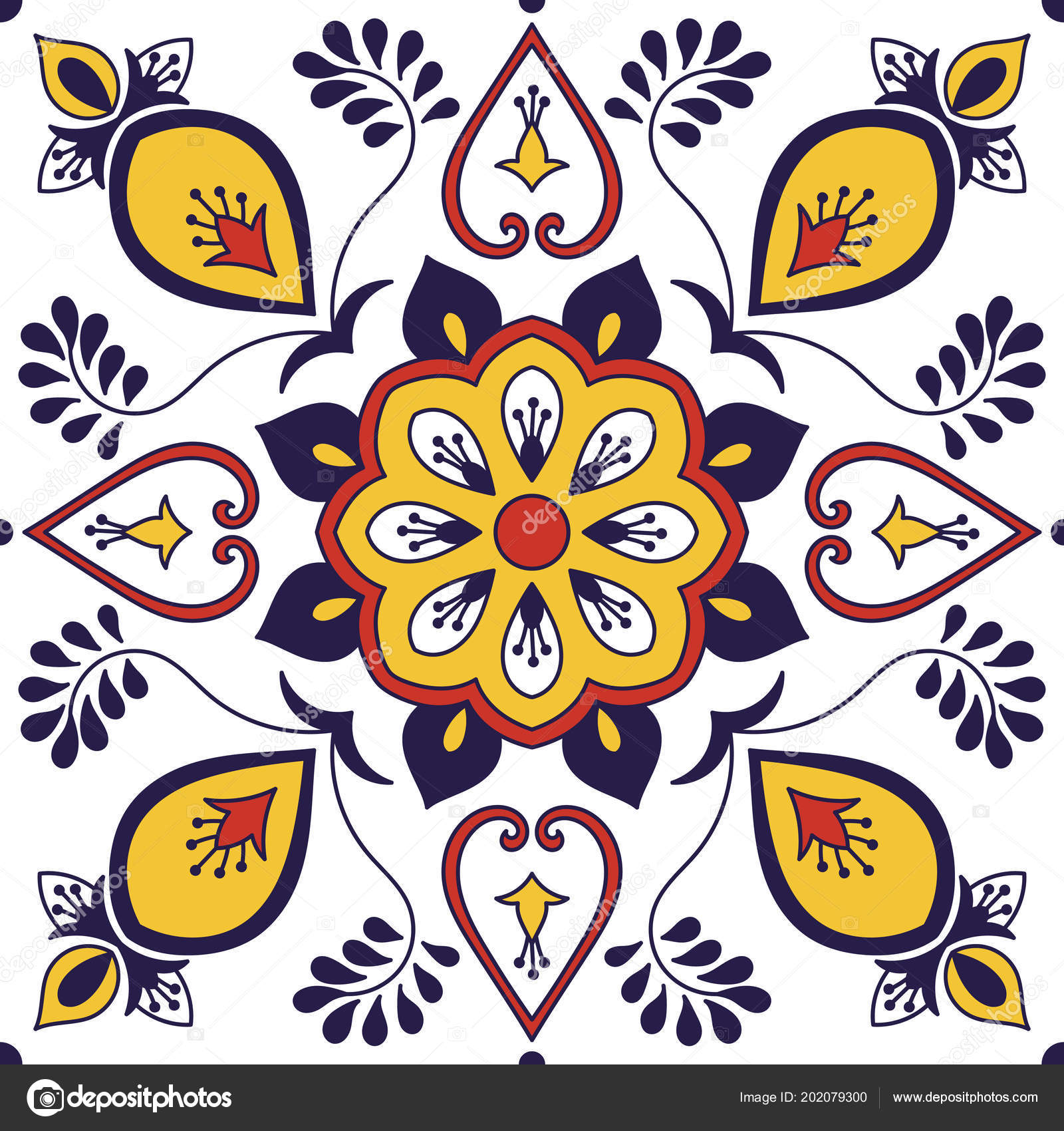 Mexican Tile Vector Pattern