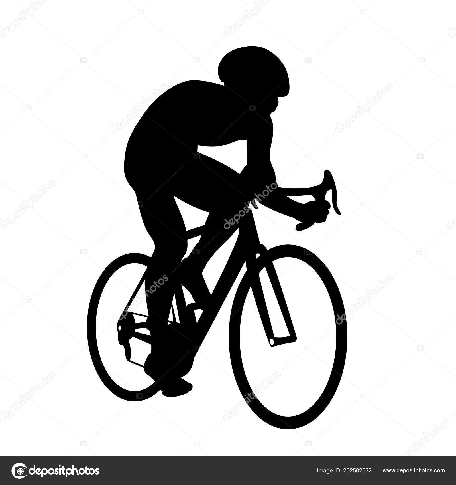 Cyclist Silhouette Front