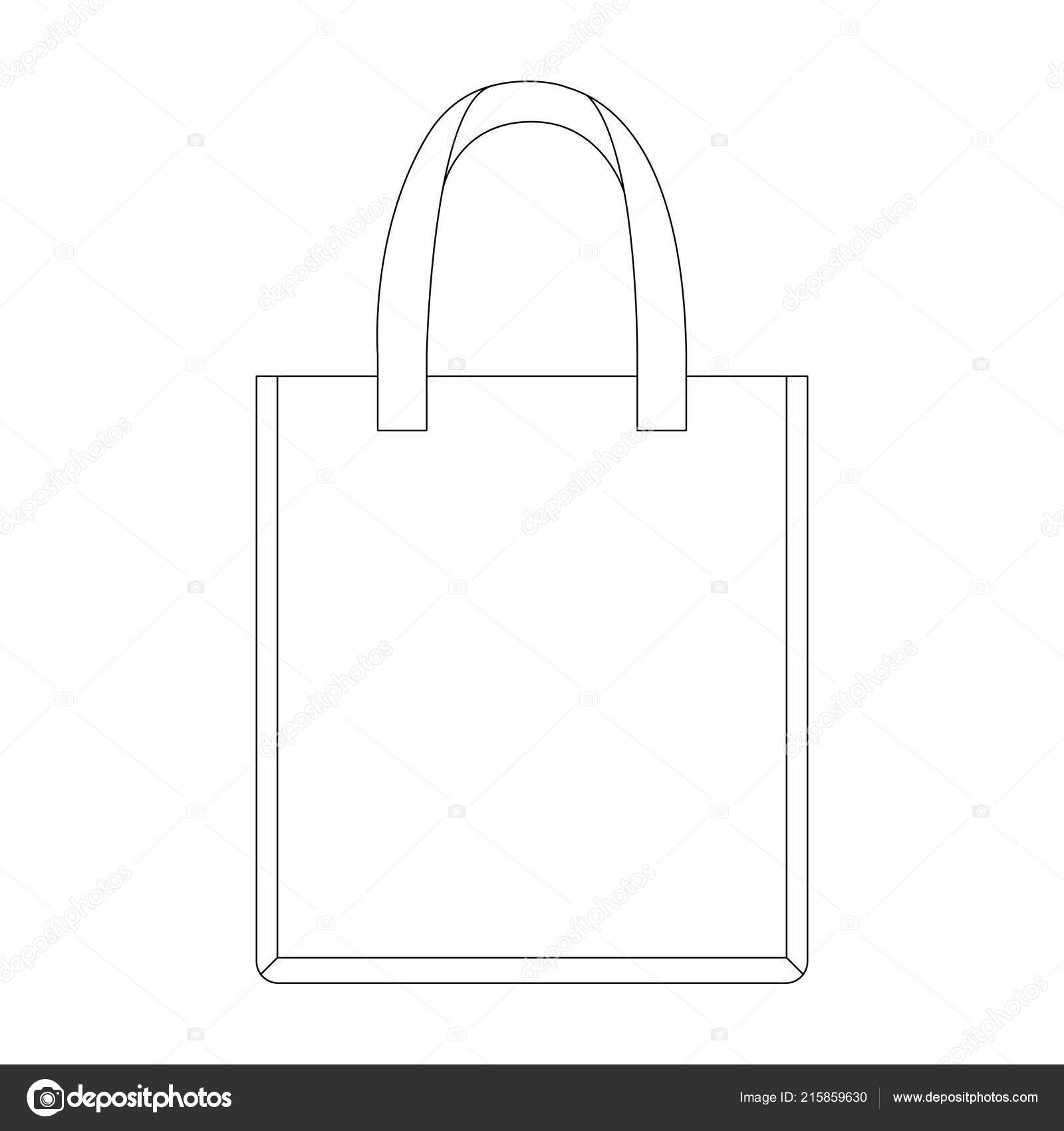 Paper bag vector illustration line draw front Stock Vector by ©wectors ...
