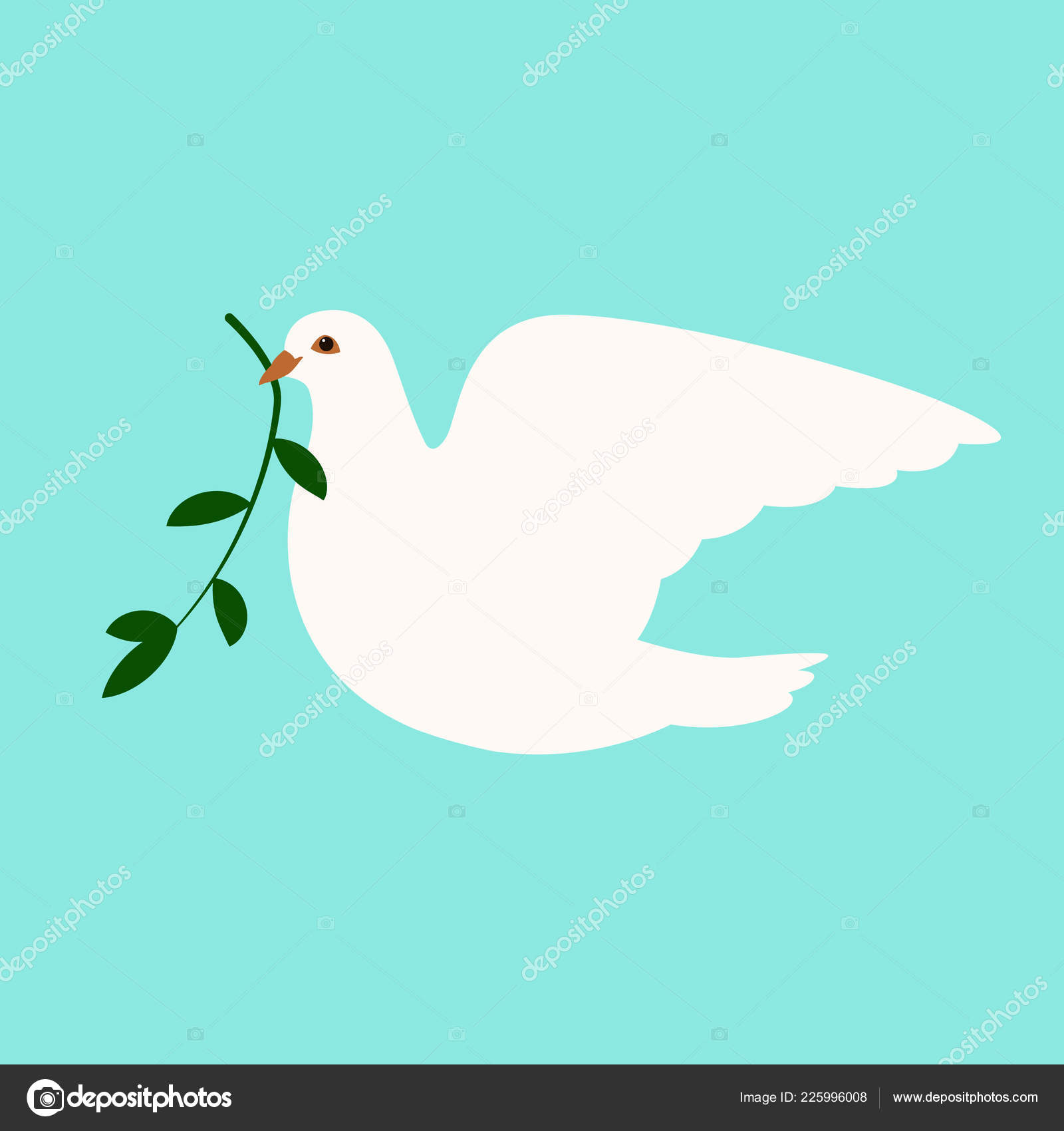 Dove bird vector illustration flat style profile Stock Vector by ...