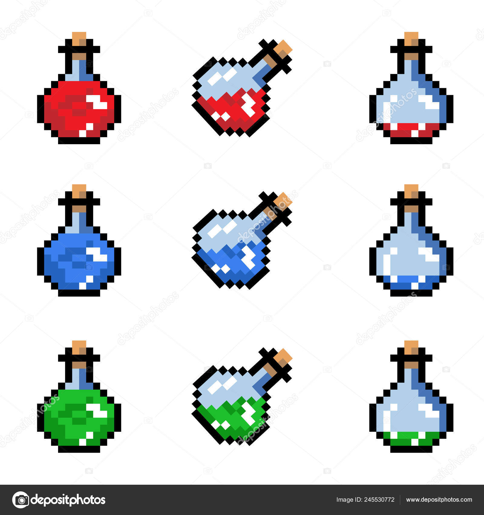 Potion Bottle Pixel Art Minecraft