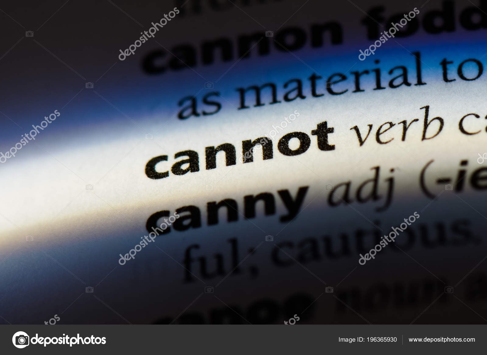 Cannot Word Dictionary Cannot Concept — Stock Photo © Casimiro_PT ...