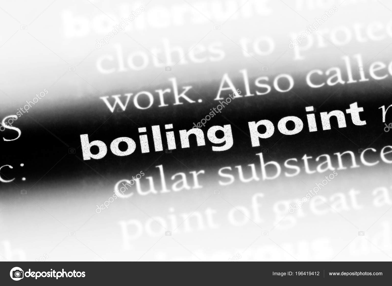 Boiling Point Word Dictionary Boiling Point Concept ⬇ Stock Photo ...