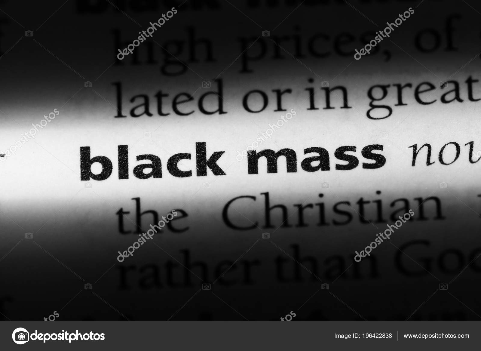 Black Mass Word Dictionary Black Mass Concept — Stock Photo © Casimiro ...