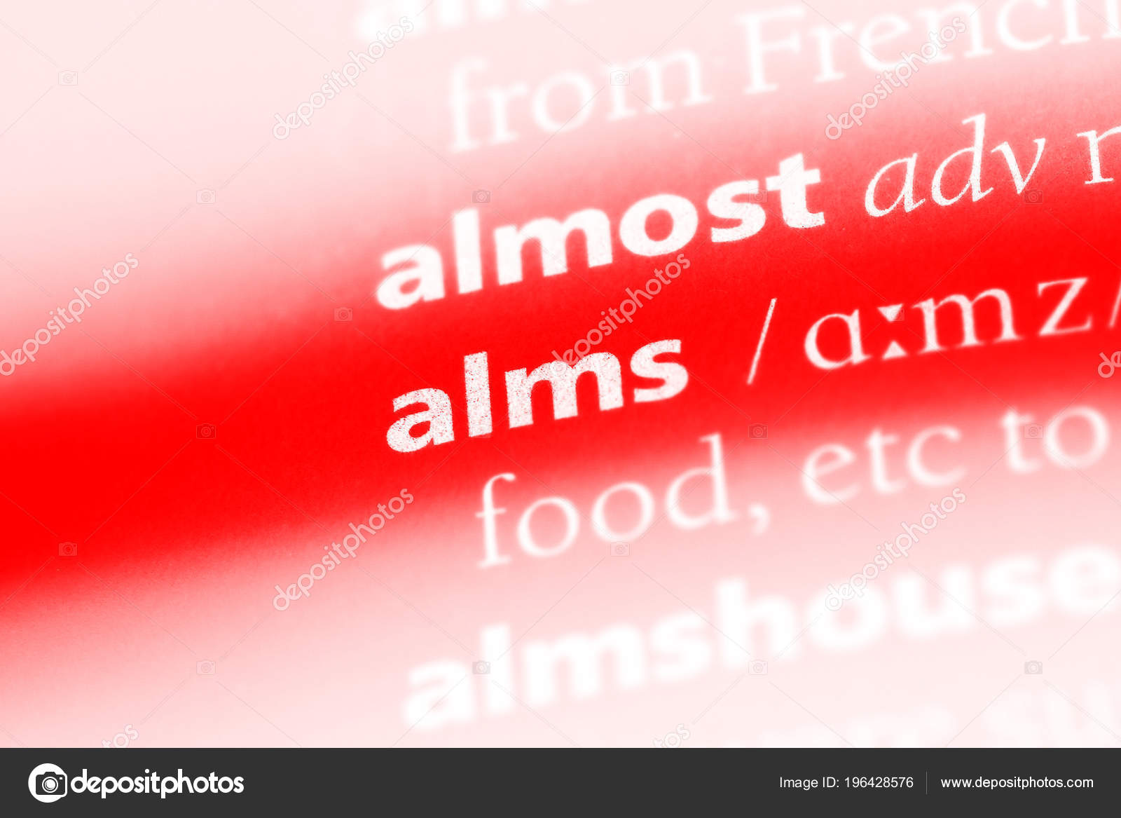 Alms Word Dictionary Alms Concept — Stock Photo © Casimiro_PT #196428576