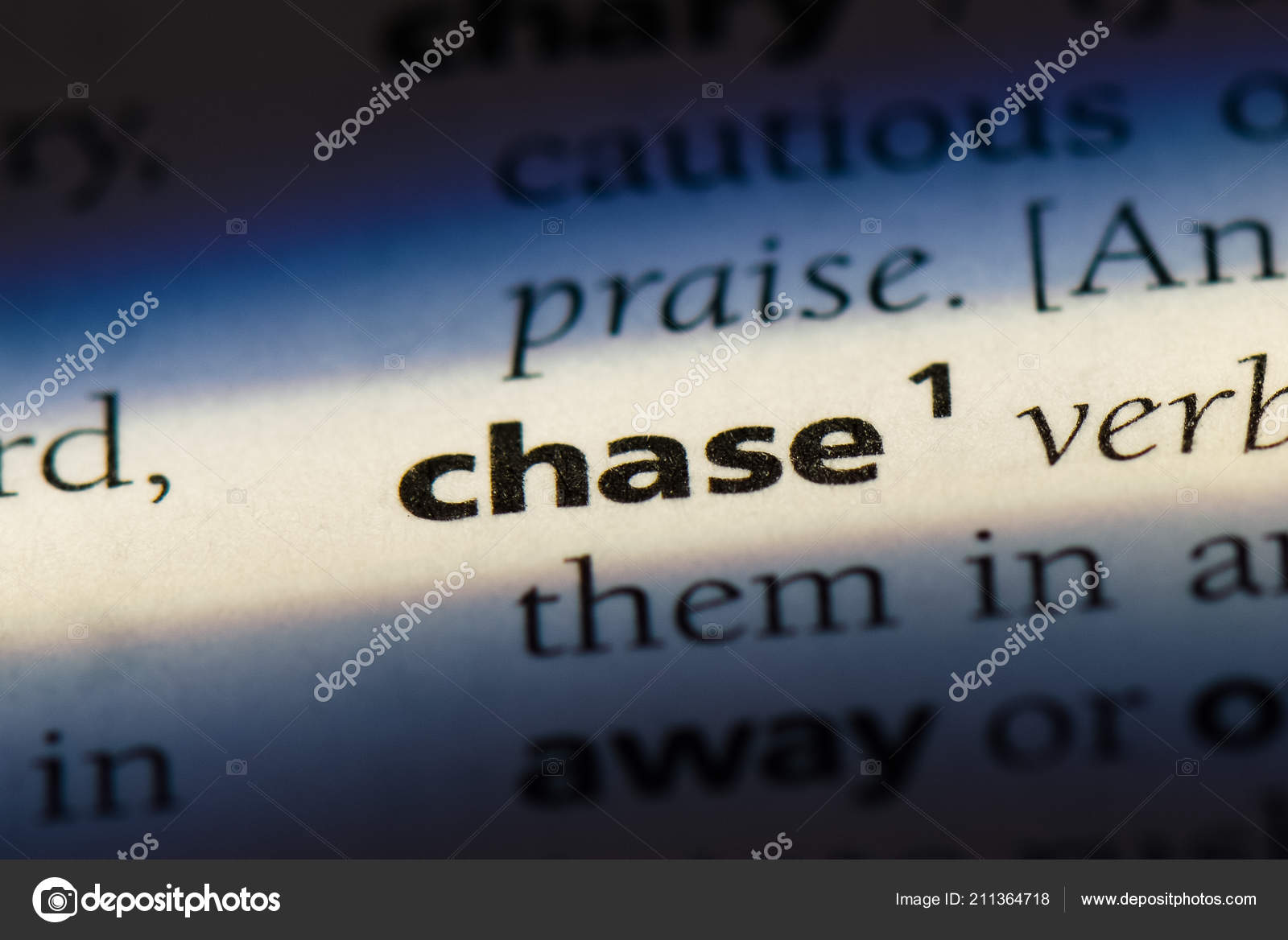 Chase Word Dictionary Chase Concept — Stock Photo © Casimiro_PT #211364718