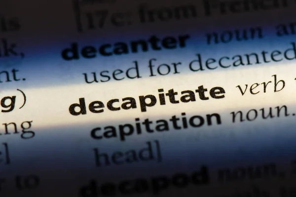 Decapitate Word Dictionary Decapitate Concept — Stock Photo © Casimiro ...