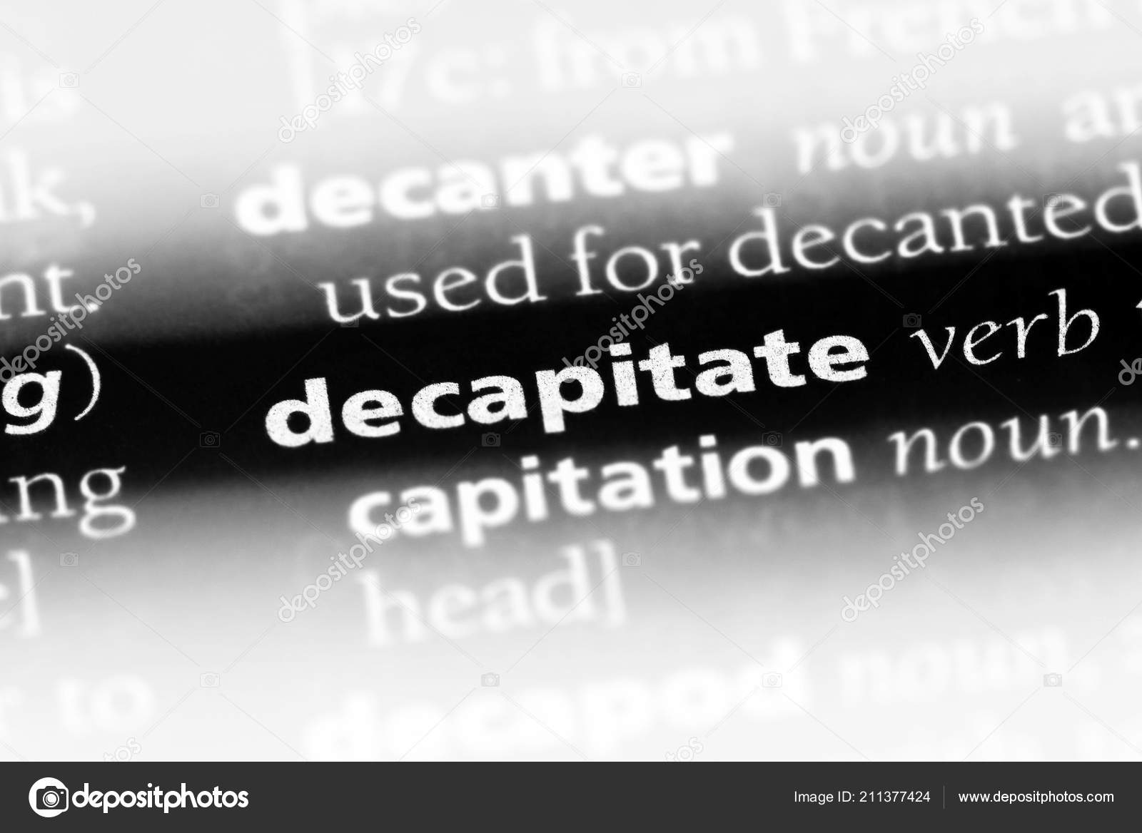 Decapitate Word Dictionary Decapitate Concept — Stock Photo © Casimiro ...