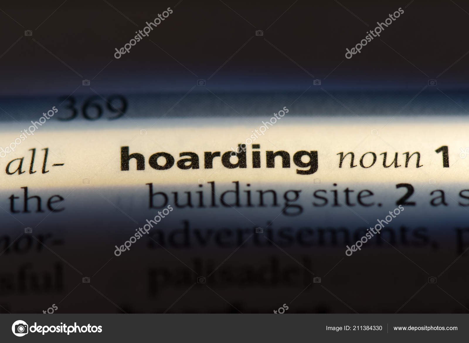 Hoarding Word Dictionary Hoarding Concept — Stock Photo © Casimiro_PT ...