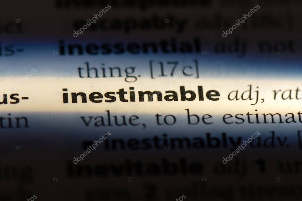 palabra inestimable en un diccionario. concepto inestimable. 2025