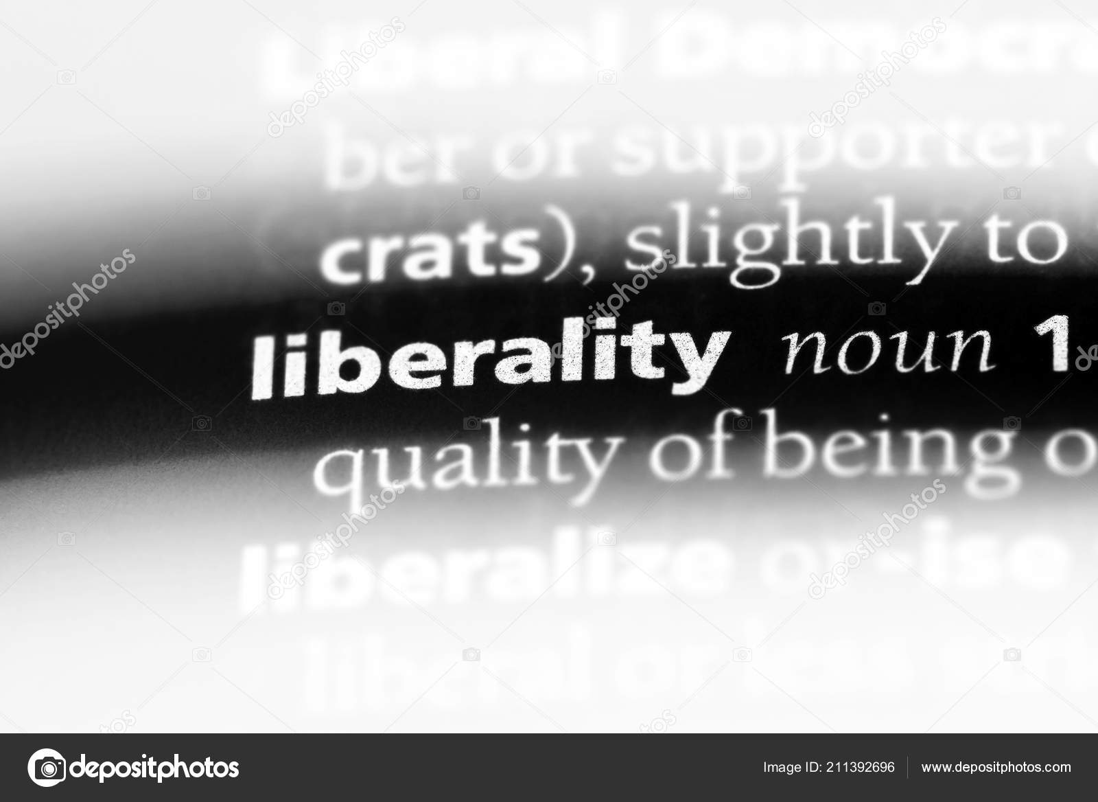 Liberality Word Dictionary Liberality Concept — Stock Photo © Casimiro ...