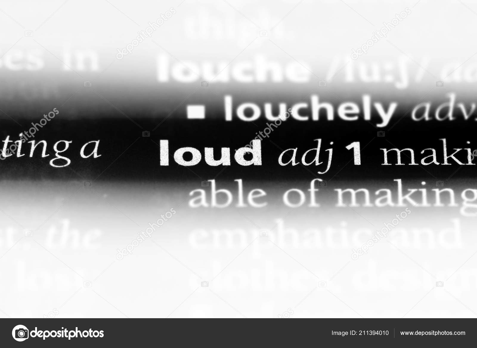 Loud Word Dictionary Loud Concept — Stock Photo © Casimiro_PT #211394010