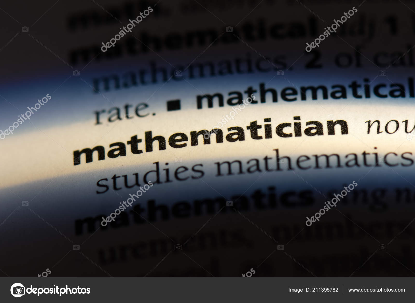 Mathematician Word Dictionary Mathematician Concept — Stock Photo ...