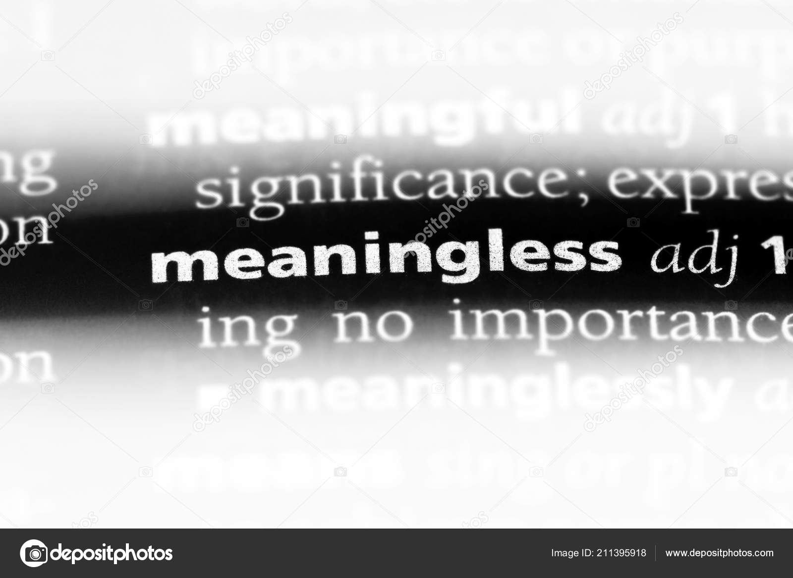 Meaningless Word Dictionary Meaningless Concept — Stock Photo ...