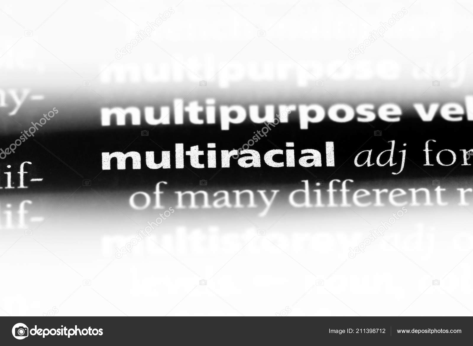 Multiracial Word Dictionary Multiracial Concept — Stock Photo ...